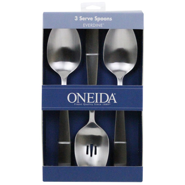 Oneida Everdine Flatware Serving Spoons, 18/0 Stainless Steel | Wayfair